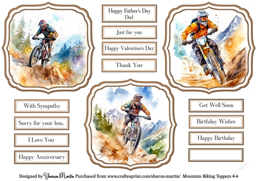 Mountain Biking Toppers 4-6 - CUP1276995_1495 | Craftsuprint
