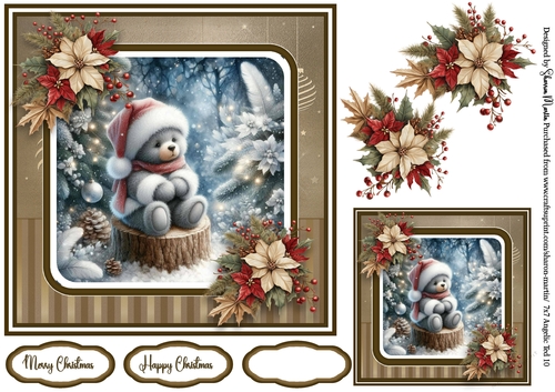 7x7 Angelic Ted 10 Card Front with Gift Tag & Sentiments - CUP1346262 ...
