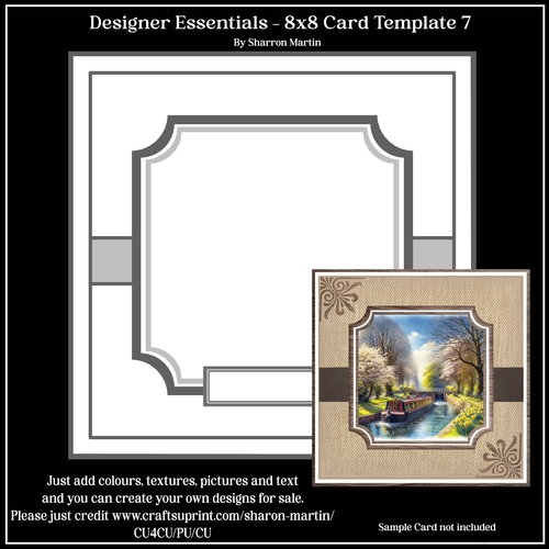 8x8 Card Template 7 - Designer Essentials Kit in PNG - CUP1354378_1495 ...