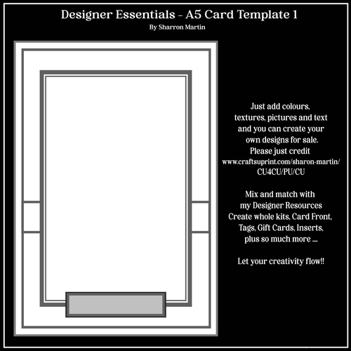 A5 Card Template 1 - Designer Essentials Kit in PNG - CUP1354477_1495 ...