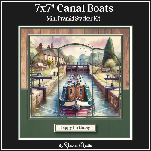 7x7 Canal Boats Pyramid Stacker Mini Kit - CUP1377610_1495 | Craftsuprint