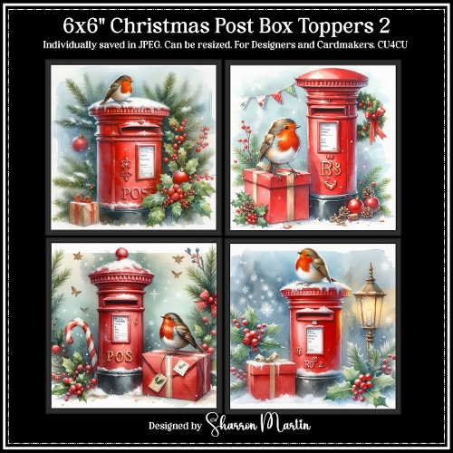 6x6 Christmas Post Box 2 - Illustrations for Cardmakers & Designers ...