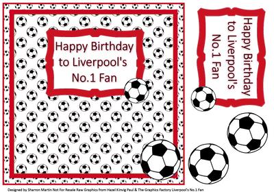 Liverpool 8x8 Football Card Front with Easy Cut Decoupage - CUP649652 ...