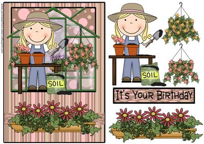 Birthday Gardening Quick Card Front - CUP59538_539 | Craftsuprint