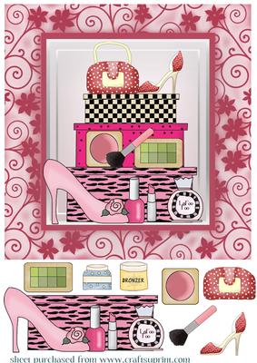 Girly Boxes Card Front 1 - CUP606831_539 | Craftsuprint