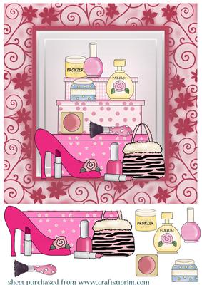 Girly Boxes Card Front 3 - CUP606833_539 | Craftsuprint
