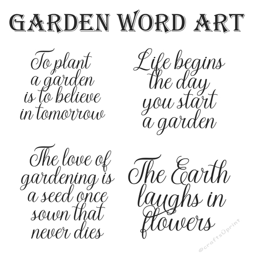 Garden Word art - CUP1118303_2357 | Craftsuprint