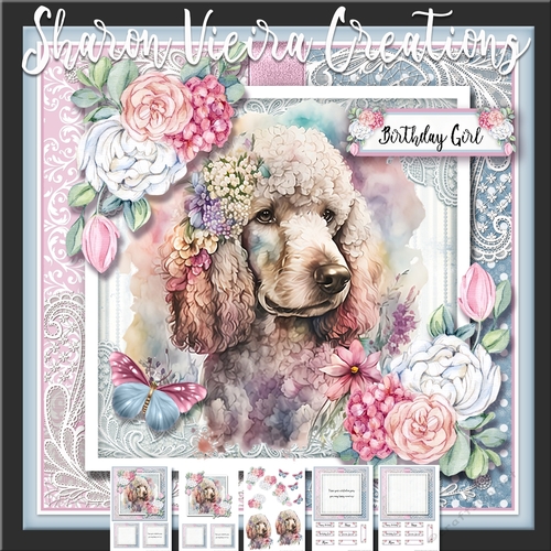 pastel Poodle Portrait one - CUP1203027_2357 | Craftsuprint