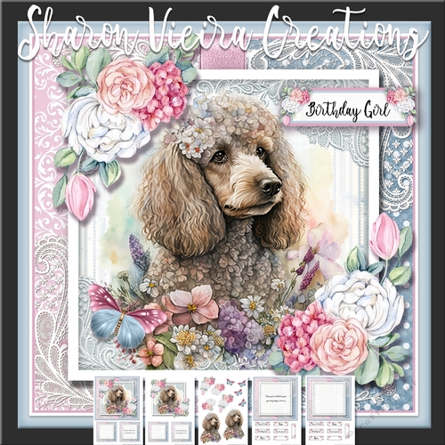pastel Poodle Portrait two - CUP1203028_2357 | Craftsuprint