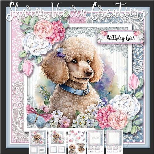 pastel Poodle Portrait three - CUP1203033_2357 | Craftsuprint