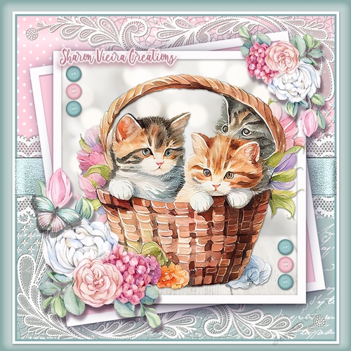 Just some cute cats in a basket KIT-ONE - CUP1206892_2357 | Craftsuprint