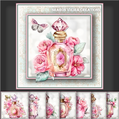 The floral perfume Topper kit - CUP1217529_2357 | Craftsuprint
