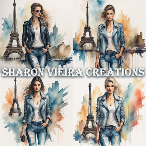 Watercolour Fashion models - CUP1226915_2357 | Craftsuprint