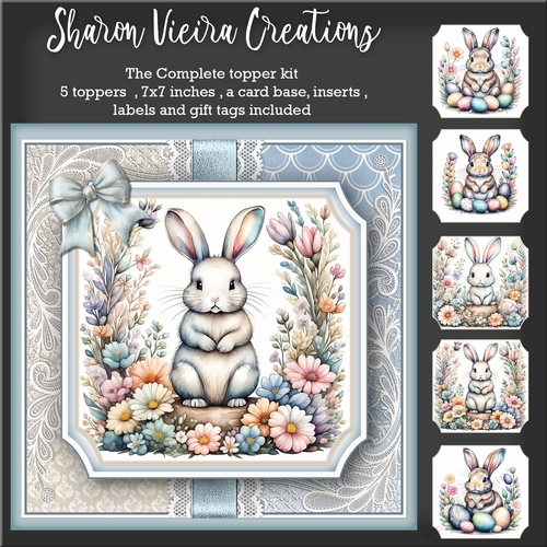 Bunny Topper kit - CUP1282382_2357 | Craftsuprint
