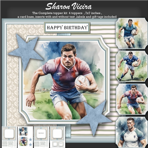 Rugby Topper Kit - CUP1292341_2357 | Craftsuprint