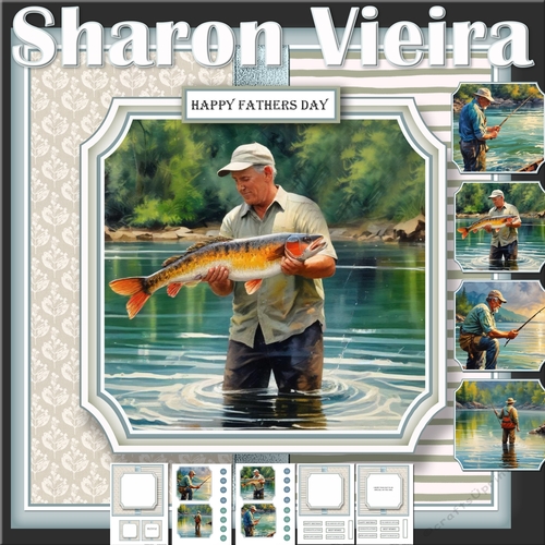 Watercolour Fishing Topper Kit - CUP1293143_2357 | Craftsuprint