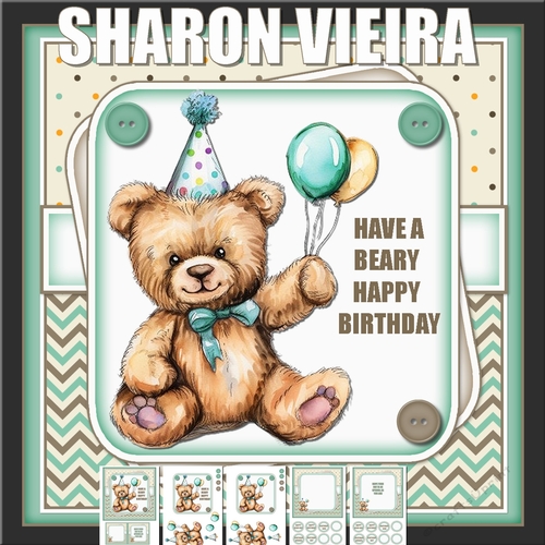 Beary Happy Birthday - CUP1299312_2357 | Craftsuprint