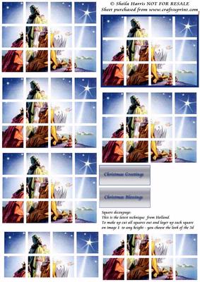 Wisemen Square Decoupage - Cubes - CUP24491_158 | Craftsuprint