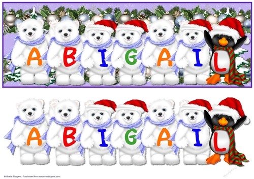 XMAS ANIMALS - ABIGAIL - CUP1011926_66 | Craftsuprint