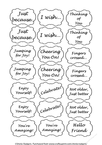 CARD FRONT SENTIMENTS 1 BW - CUP1022791_66 | Craftsuprint