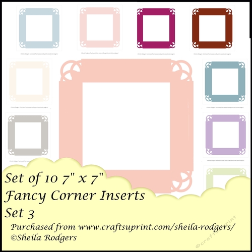 7x7 FANCY CORNER INSERTS SET 3 - CUP1045783_66 | Craftsuprint