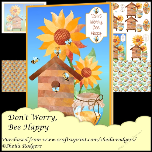 Dont Worry, Bee Happy - CUP1055331_66 | Craftsuprint