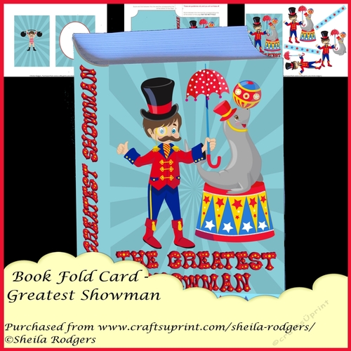 Book Fold Card - Greatest Showman - CUP1071896_66 | Craftsuprint