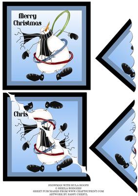 Snowman with Hula Hoops - CUP119761_66 | Craftsuprint