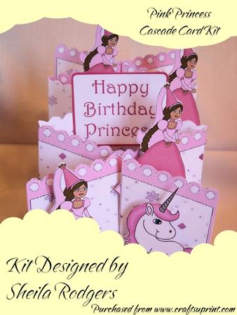 Pink Princess Cascade Card Kit - CUP128818_66 | Craftsuprint