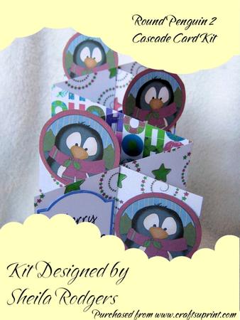 Round Penguin 2 Cascade Card Kit - CUP150606_66 | Craftsuprint