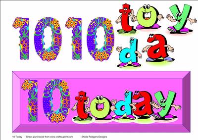 10 Today - CUP15093_66 | Craftsuprint