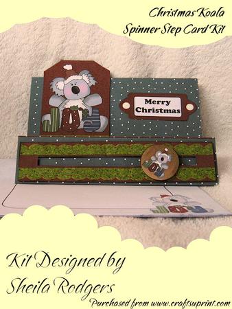 Christmas Koala Spinner Step Card Kit - CUP153721_66 | Craftsuprint