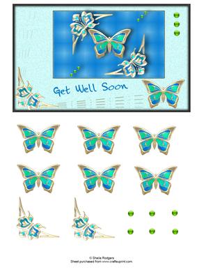 Butterflies Get Well Soon - CUP164205_66 | Craftsuprint