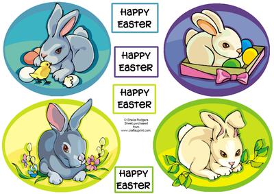 4 Easter Bunny Toppers - CUP182482_66 | Craftsuprint