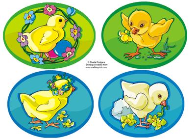 4 Easter Chick Toppers - CUP182483_66 | Craftsuprint