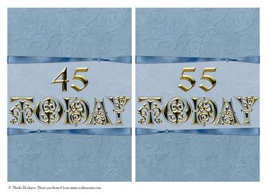 45 and 55 Today - CUP194406_66 | Craftsuprint