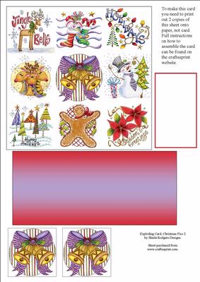 Exploding Card, Christmas Pics 2 - CUP21957_66 | Craftsuprint