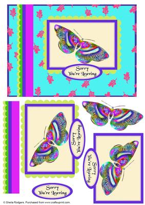 Sorry You're Leaving Butterfly - CUP241045_66 | Craftsuprint