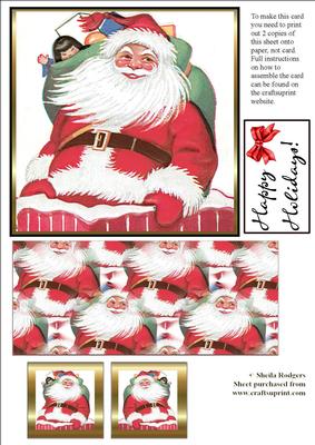 Exploding Card - Santa in Chimney - CUP268151_66 | Craftsuprint