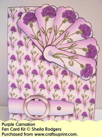 Fan Card - Purple Carnation - CUP281401_66 | Craftsuprint
