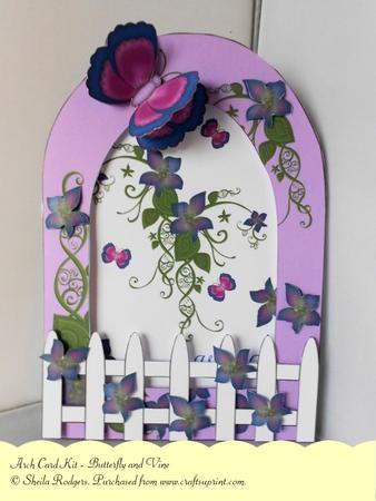 Arch Card Kit - Butterfly and Vine - CUP288986_66 | Craftsuprint