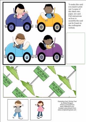Exploding Card, Driving Test - CUP29528_66 | Craftsuprint