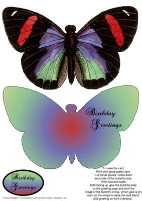 Butterfly Stand Up Card 6 - CUP302479_66 | Craftsuprint