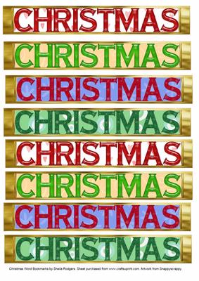 Christmas Word Bookmarks - CUP32652_66 | Craftsuprint