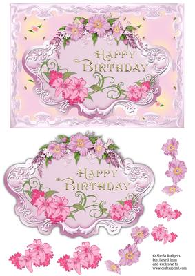 Delicate Flower Spray - CUP340718_66 | Craftsuprint