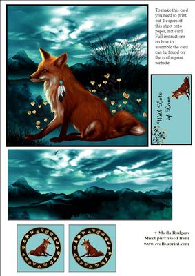 Fox in Solitude - Exploding Card - CUP344852_66 | Craftsuprint