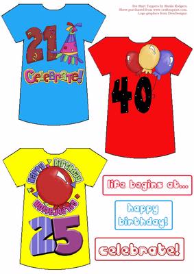 Tee Shirt Toppers - CUP35652_66 | Craftsuprint