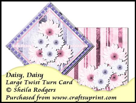 Large Twist Turn Card - Daisy, Daisy - CUP367656_66 | Craftsuprint
