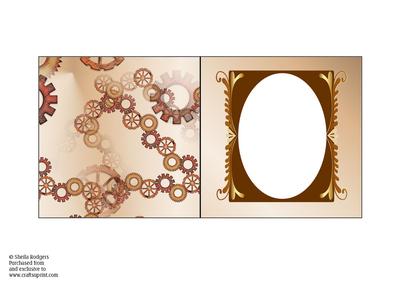 5 Inch Square Insert - Cogs - CUP370265_66 | Craftsuprint