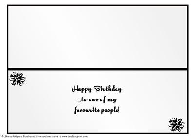 Large Dl Card Insert - Birthday 5 - CUP396887_66 | Craftsuprint